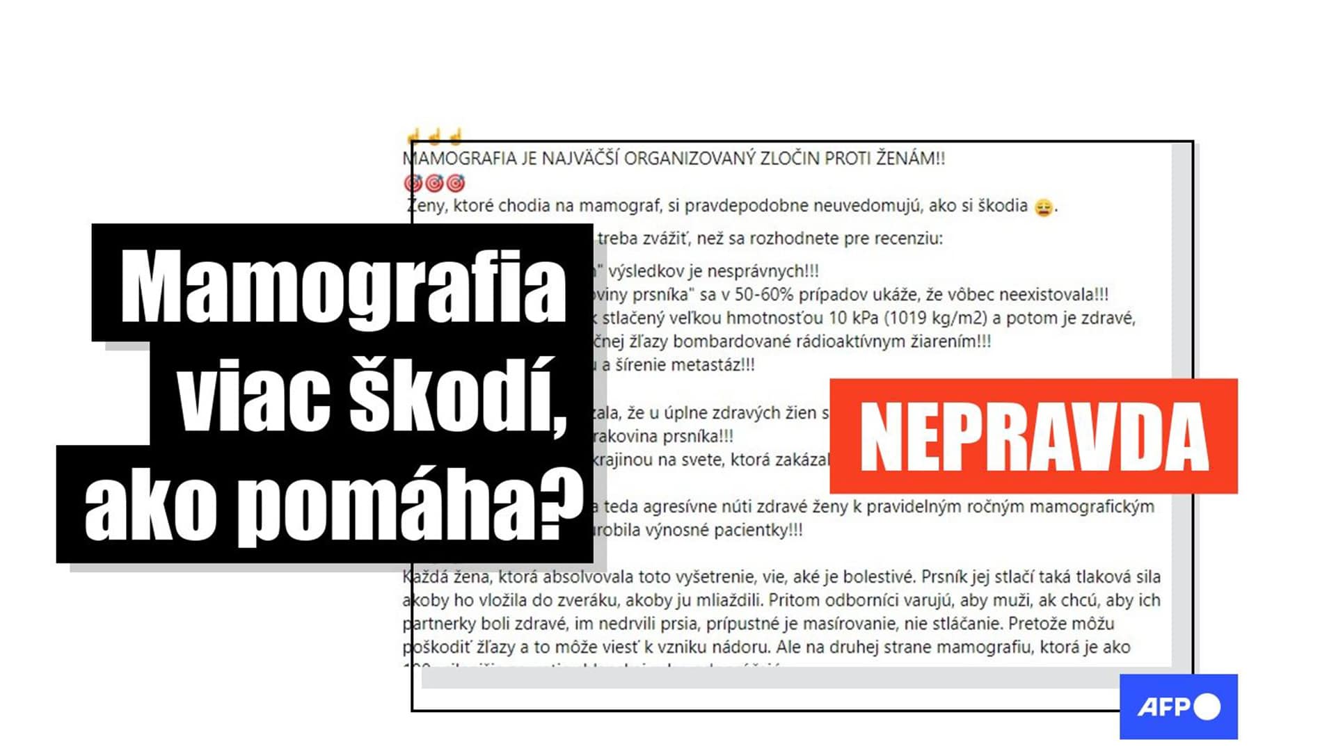 HOAX: Nie je pravda, že mamografia viac škodí, ako pomáha - Emefka Daily